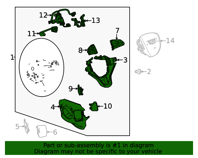 2021-2024 Cadillac Black Steering Wheel Assembly 85105182 | Paradise GM ...