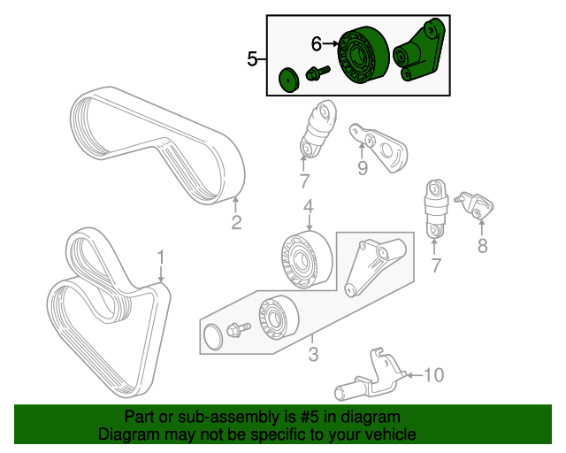 11-28-1-702-013 - Accessory Drive Belt Tensioner Assembly - 1993-1997 ...