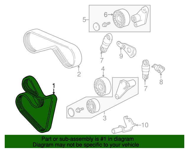 1996-2003 BMW Serpentine Belt 11-28-7-833-264 | OEM Parts Online