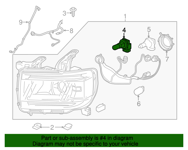 2010-2024 GM Headlamp Bulb 13589425 GM | GMPartsDirect.com