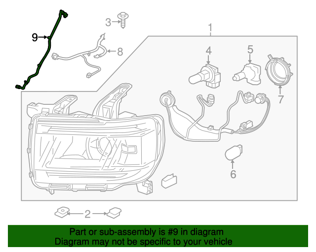 2015-2022 GM Forward Lamp Wiring Harness Extension Harness 84246337 ...