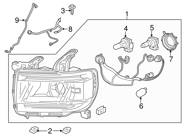 2015-2018 GM Headlamp Wiring Harness 84124392 GM | GMPartsDirect.com