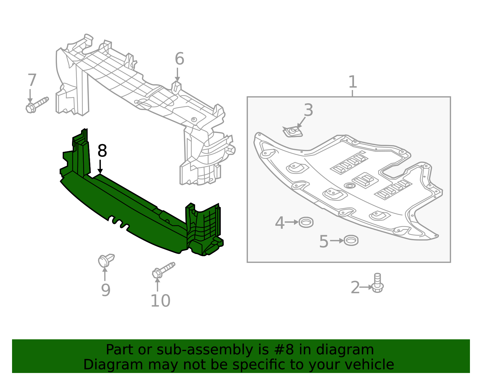 29136-C6600 - Lower Air Guide 2019-2020 Kia Sorento | Kia.Parts Store