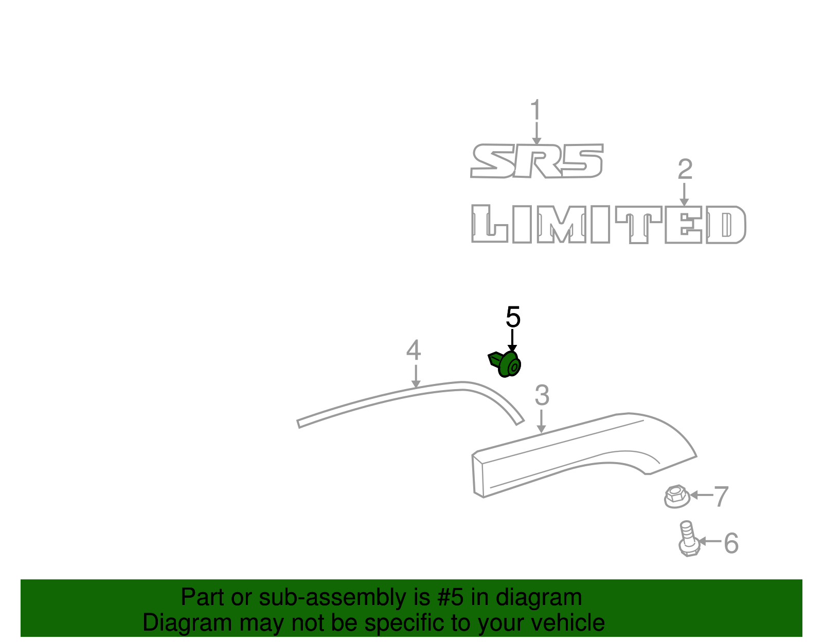 75495-35010 - Body Side Molding Clip 2003-2024 Toyota | Longo Toyota Parts