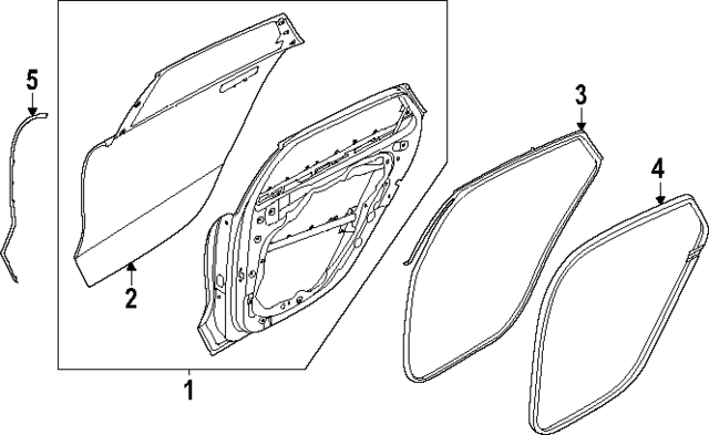 Genuine Door Shell for 2023-2024 Hyundai Ioniq 6 | Part# 77004-KL000 ...
