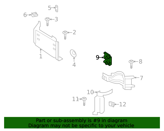 2017-2022 Ford Mount Bracket Nut Plate W714663-S900 | OEM Parts Online