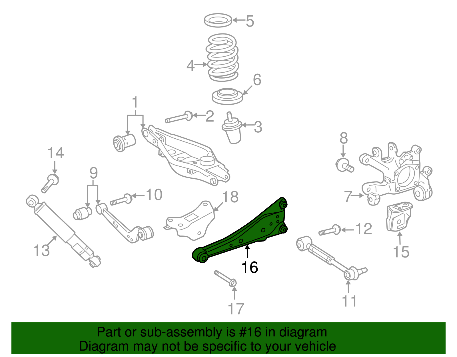 2011-2018 Toyota RAV4 Trailing Arm 48780-42030 | OEM Parts Online