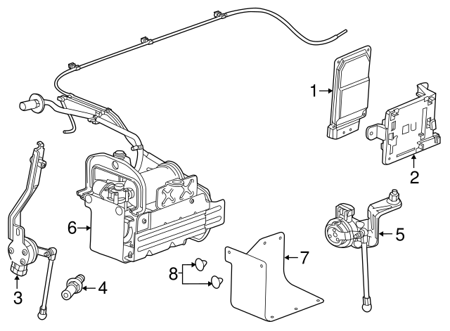 2013-2019 Cadillac XTS Automatic Level Control Air Compressor Shield ...