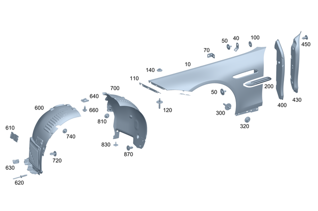 232-690-67-00 - Trim, Wheelhouse 2023-2024 Mercedes-Benz SL43 AMG ...