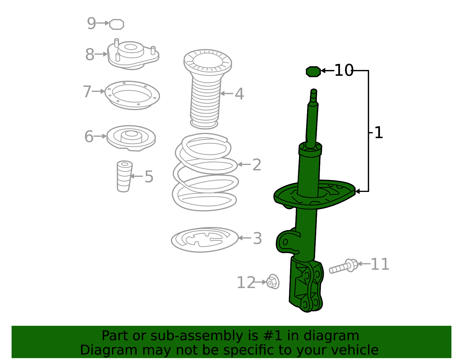 Genuine Toyota Strut part# 48520-80632 for 2019-2024 Toyota RAV4 ...