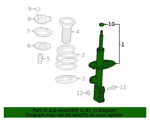 2019-2024 Toyota RAV4 Suspension Strut 48510-8Z376 | Toyota Parts Center