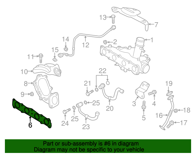 28521-2G401 - Exhaust Manifold Gasket 2011-2016 Hyundai ...