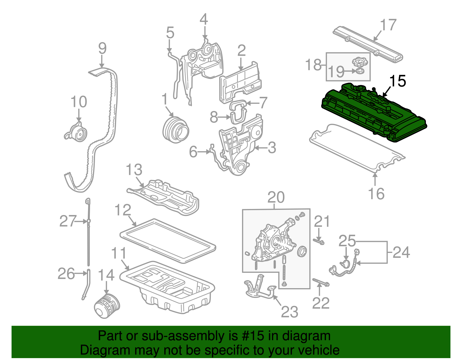 12310-P73-A00 - High-Quality Valve Cover for 1997-2001 Acura Integra ...