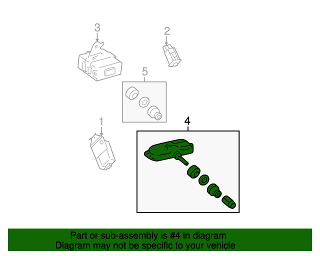 4260706012 - Toyota Tire Pressure Monitoring System Sensor - Toyota ...