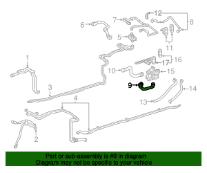 2018-2019 Mercedes-Benz Coolant Hose 253-501-73-82 | MB OEM Parts