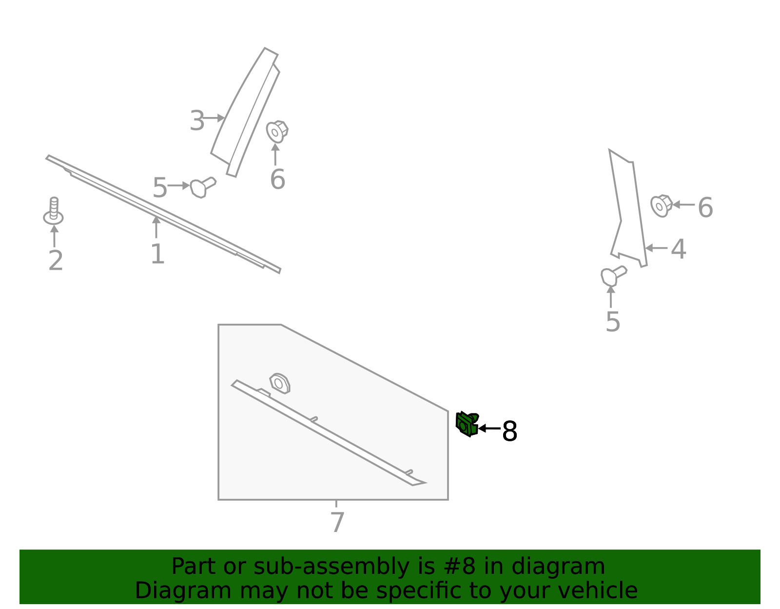 W716503-S300 - Wheel Opening Molding Retainer Clip 2013-2025 Ford ...
