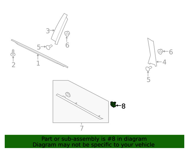 2013-2023 FORD Wheel Opening Molding Retainer Clip W716503S300 ...