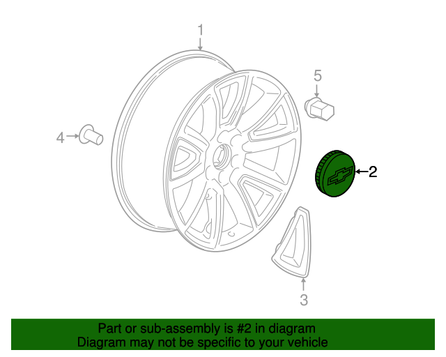 2014-2023 Chevrolet Wheel Cap 20941994 | AutoNationParts.com