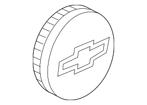 20942002 - Wheel Center Cap, Bright Aluminum 2014-2023 Chevrolet ...