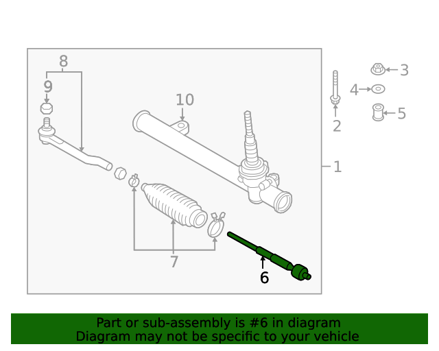 2018-2021 Nissan Steering Tie Rod End D8521-5RL0A | AutoNationParts.com