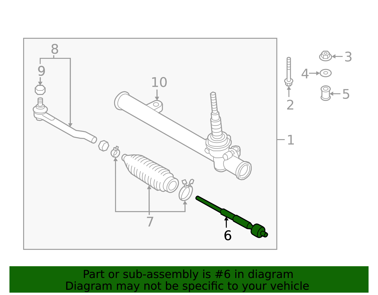 2018-2021 Nissan Inner Tie Rod D8521-5RL0A | Burien Nissan Parts