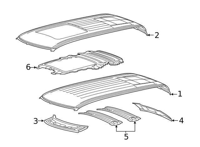 2019-2020 Ram 1500 Roof Panel 68276547AC | TascaParts.com