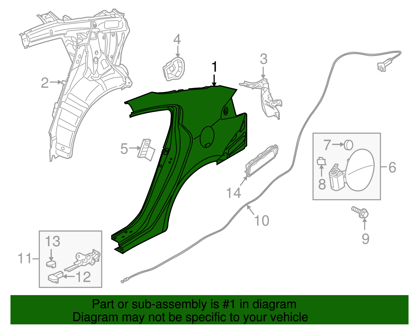 71504-B0C00 - Quarter Panel 2017-2018 Kia Forte | Kia.Parts