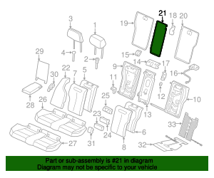 52-20-7-274-606 - Trim for backrest, center 2012-2021 BMW | AutoNation ...