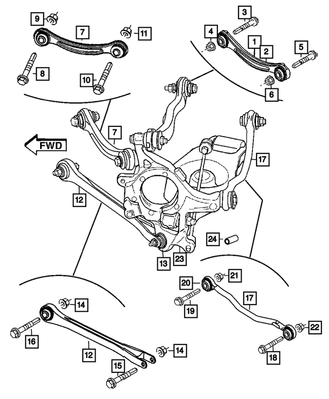 2014-2023 Dodge Charger Camber Link Assembly, Right 68224118AA ...