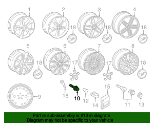 2001-2025 Audi Wheel Bolt WHT-002-438 | OEM Parts Online