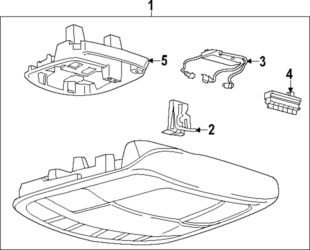 ML3Z-18519A70-EDN - 2021-2023 Ford F-150 - Overhead Console | My Ford Parts
