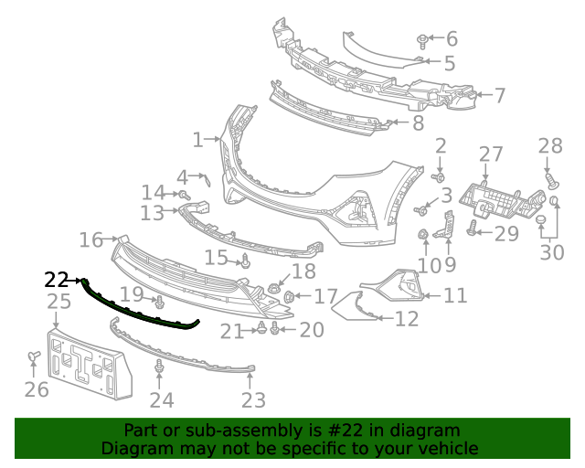2022-2023 Buick Encore GX Front Bumper Fascia Lower Molding 42790114 GM ...