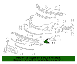 42737392 - Front Passenger Side Fog Lamp Bezel Insert 2020-2023 Buick ...