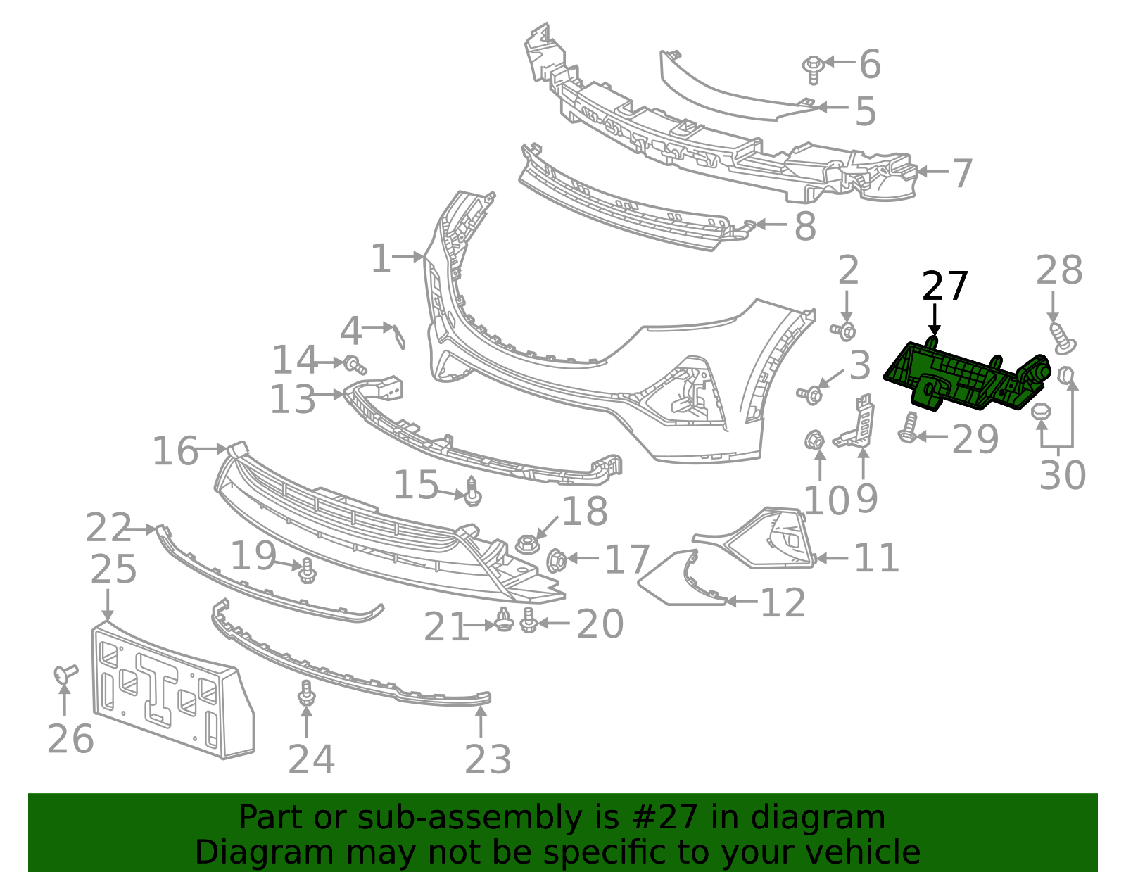 42768141 - Passenger Side Front Bumper Fascia Guide AutoNation Parts