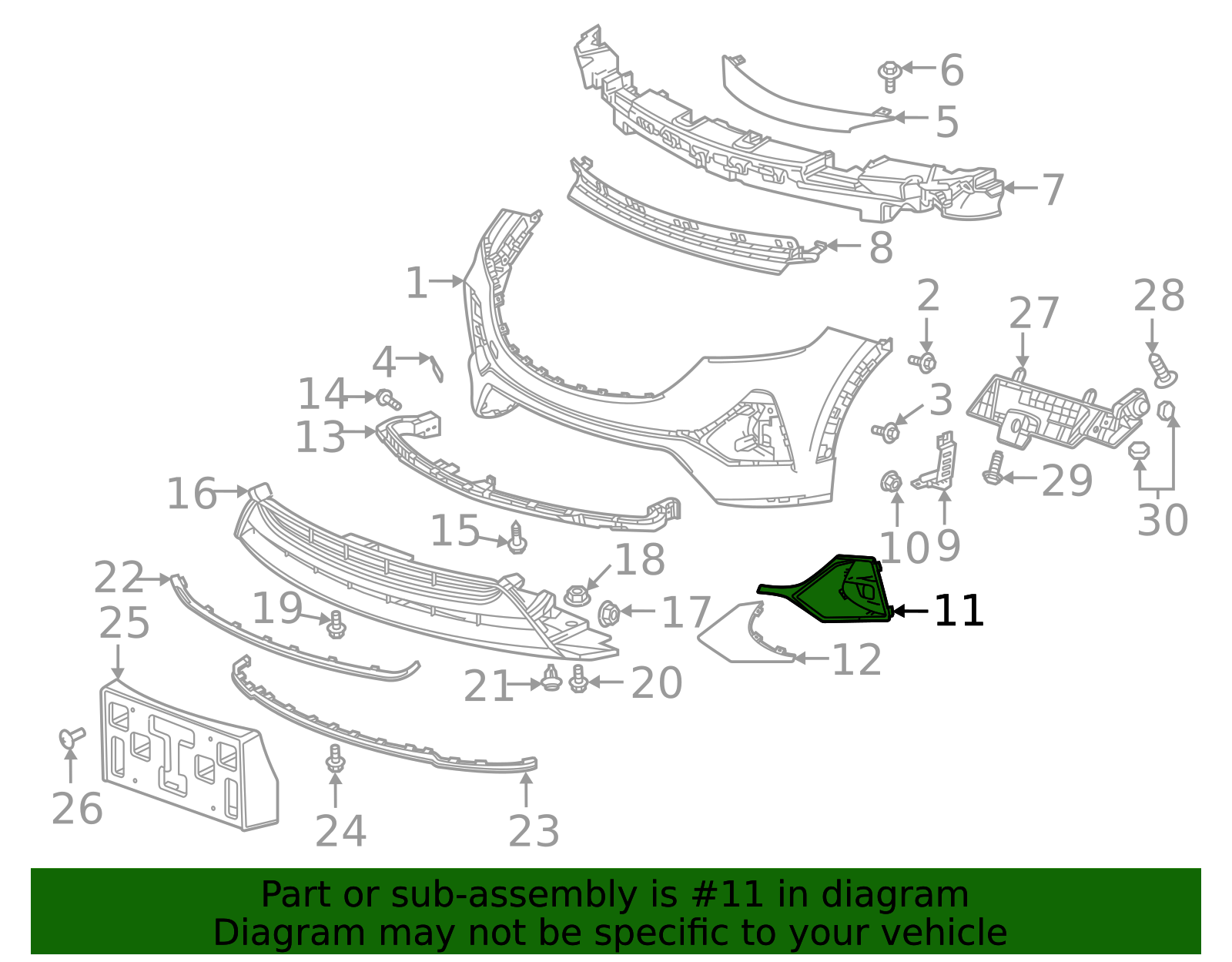2020-2023 Buick Encore GX Front Passenger Side Fog Lamp Bezel 42740453 ...