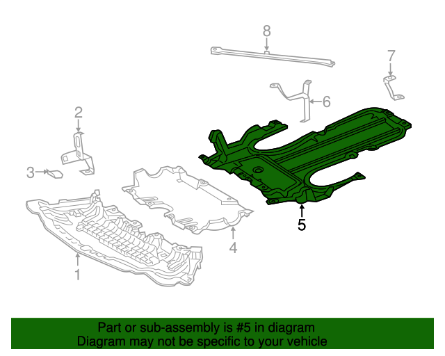 213-524-08-30 - Radiator Support Splash Shield 2017-2023 Mercedes-Benz ...