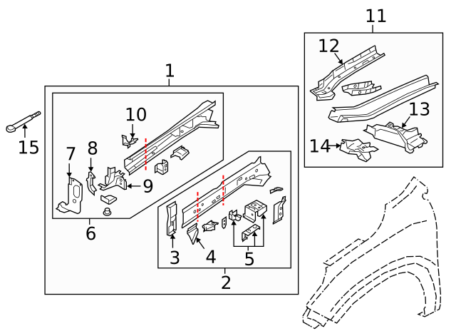 51619XC00A9P - Front Bracket - 2019-2022 Subaru Ascent | Subaru Parts Guys