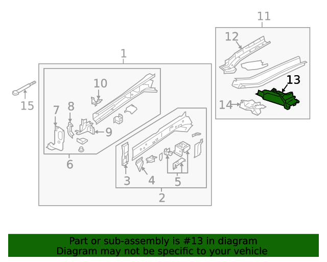 2019-2022 Subaru Ascent Reinforcement 51630XC04A9P | Subaru Parts Store