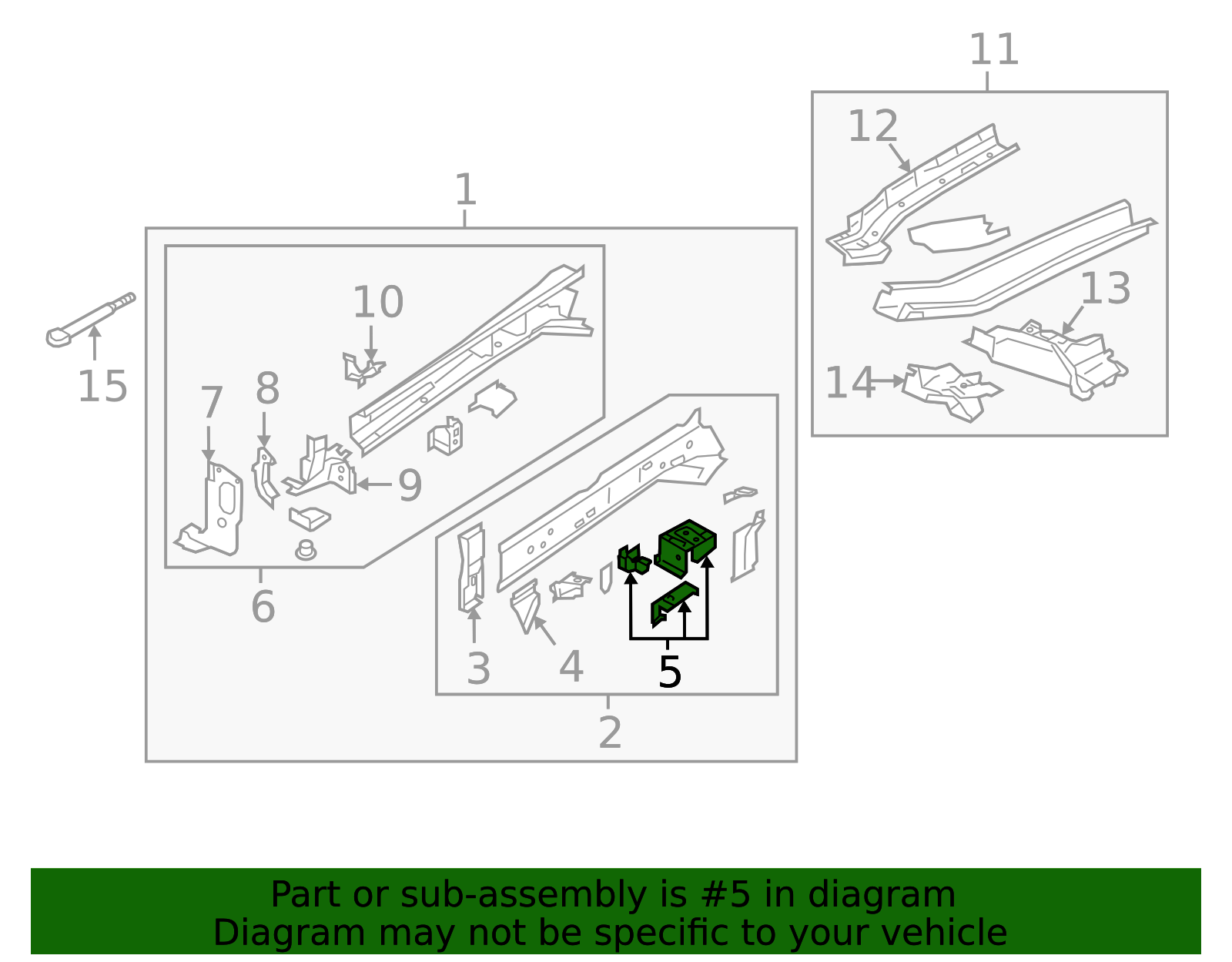 2019-2024 Subaru Ascent Upper Frame 51021XC01A9P | Subaru Parts Guys