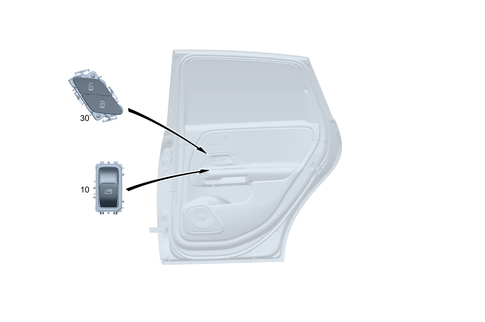 Switch in Rear Door Trim for 2024 Mercedes-Benz EQB 250 | Mercedes-Benz ...