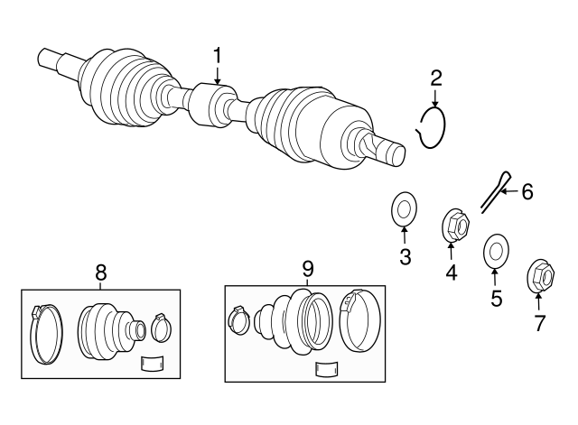 2007-2017 Mopar Axle Assembly 5105649AF | TascaParts.com