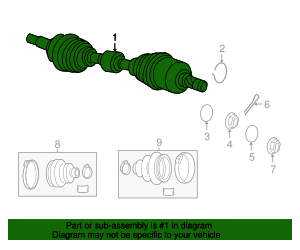 2007-2017 Mopar Axle Assembly 5105649AF | TascaParts.com
