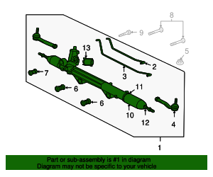 2010-2019 Jaguar Rack And Pinion Assembly C2D2613 | JaguarParts.com