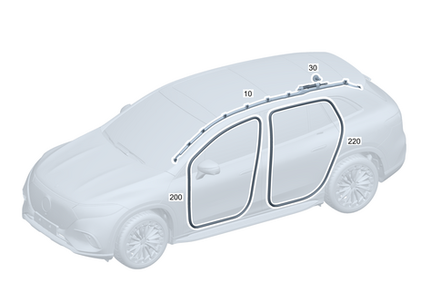 Head Side Air Bag, Door Edge Guard for 2024 Mercedes-Benz EQS 450 SUV ...