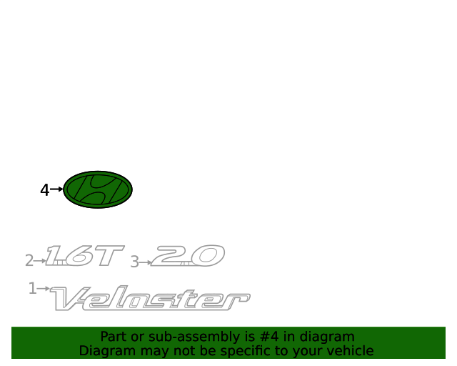 2019-2022 Hyundai Emblem 86321-J3000 | OEM Parts Online