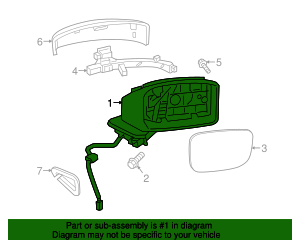2016-2017 Mazda CX-9 Mirror Base - Driver's Side (LH) TK71-69-181D ...