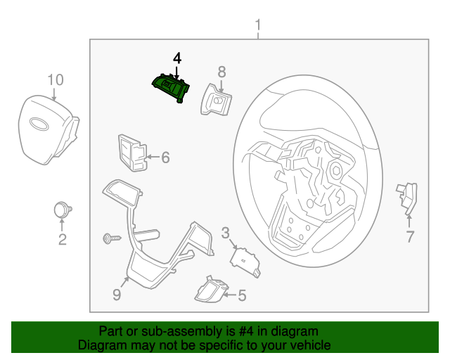 2017-2023 Lincoln Switch Assembly Control GD9Z-9C888-AA | OEM Parts Online