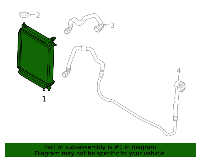 17117560816 - 2019-2024 BMW Auxiliary Radiator (17-11-7-560-816) | BMW ...