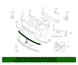 62084-CF40A - Lower Molding 2006-2009 Nissan 350Z | Nissan Parts ...