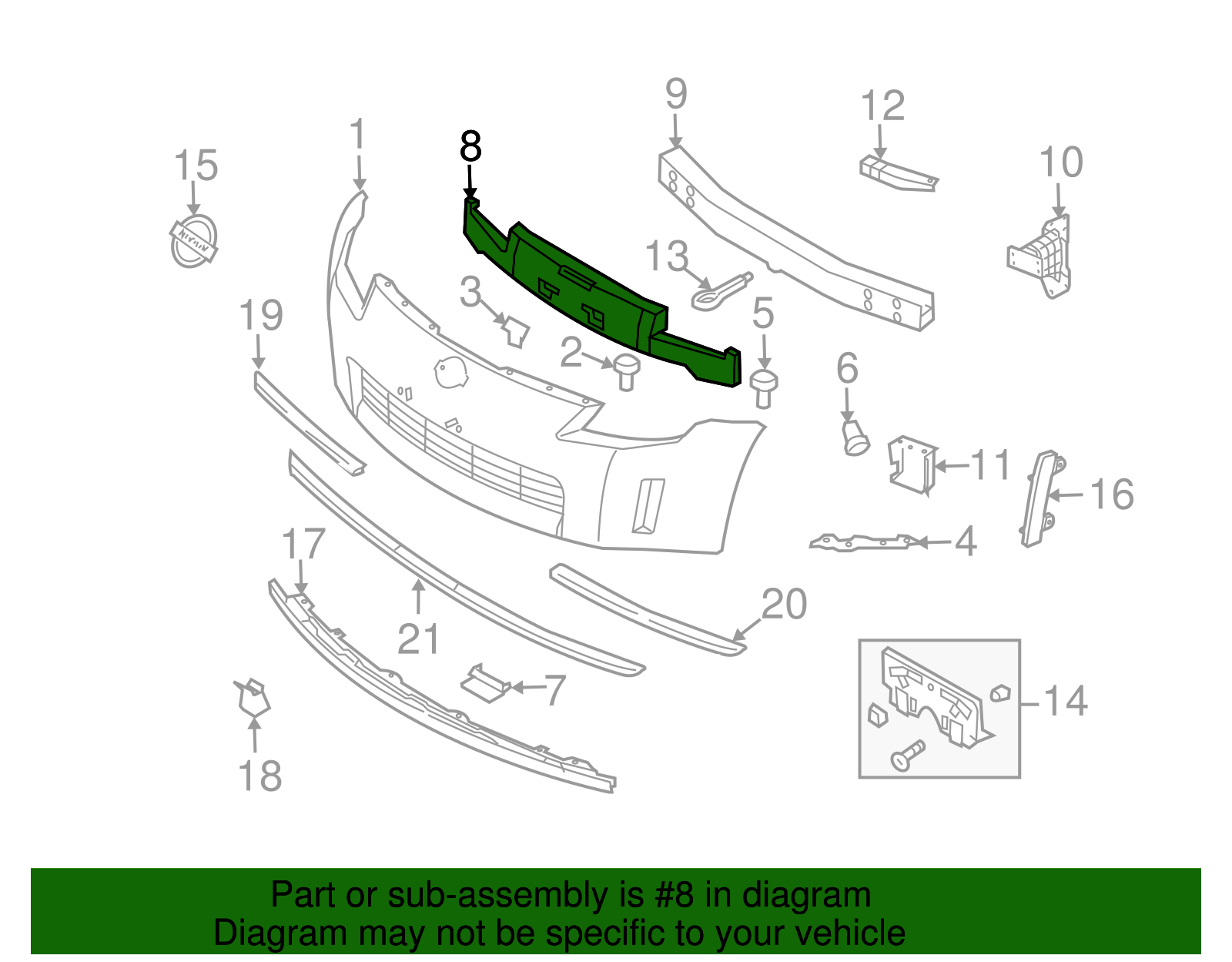 2006-2009 Nissan 350Z Energy Absorber 62090-CF40A | Temecula Nissan Parts